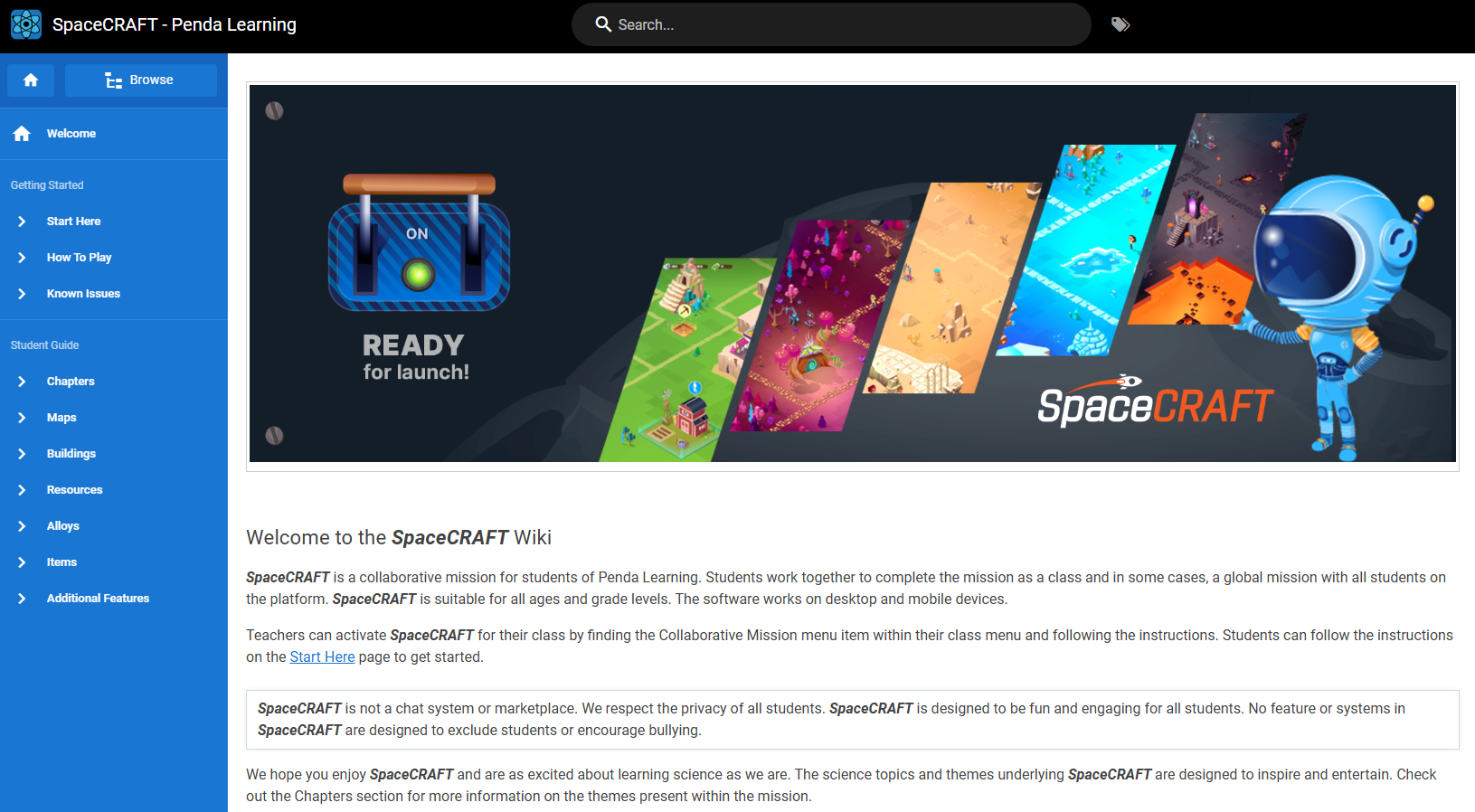 SpaceCRAFT Wiki - Student – Penda Learning