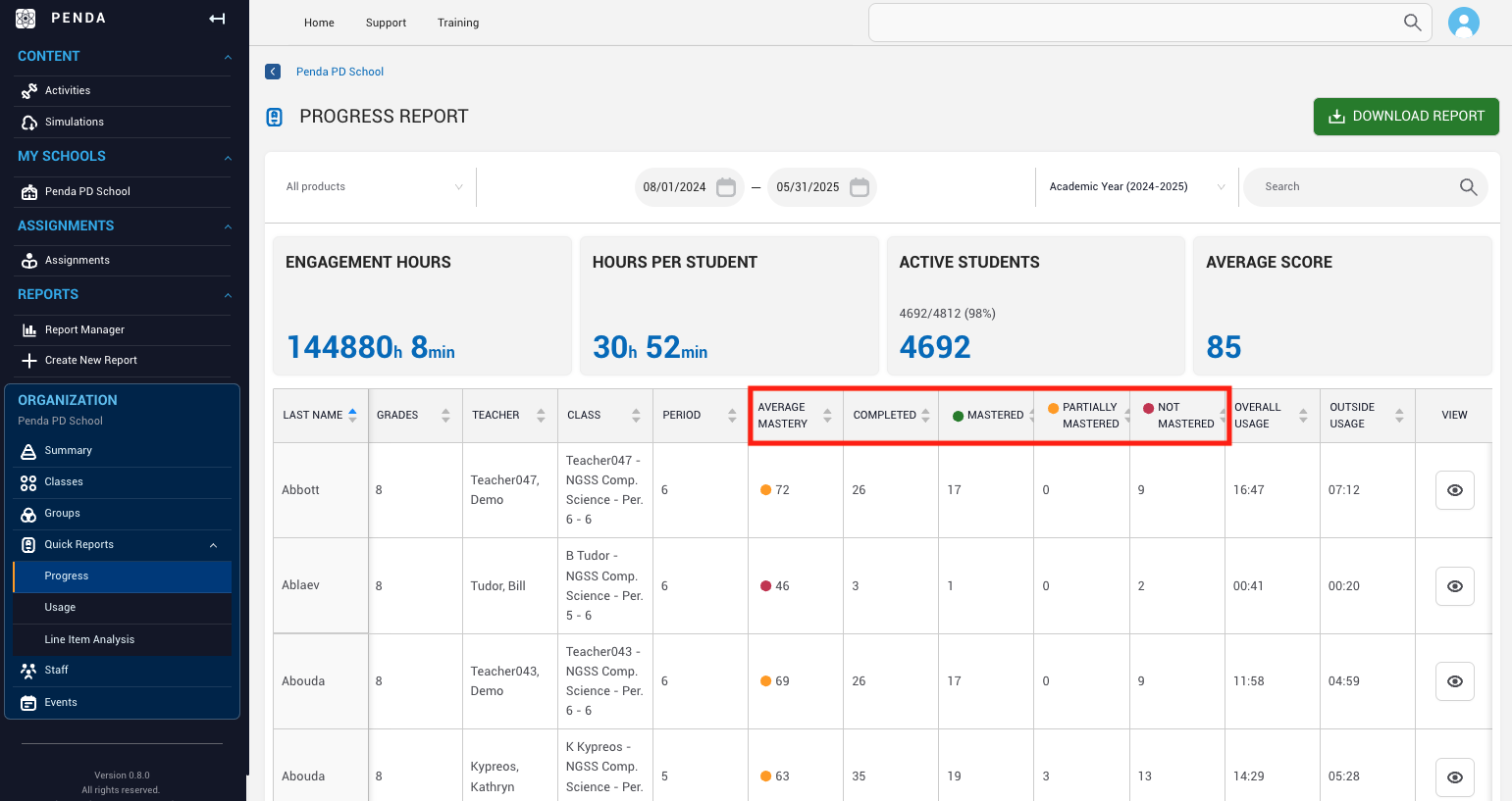 Quick Reports: How to View and Download Progress Reports (Admin ...