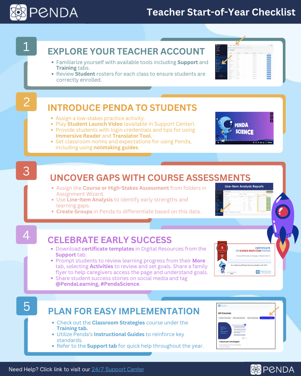 Start-of-Year Checklist - Teacher – Penda Learning