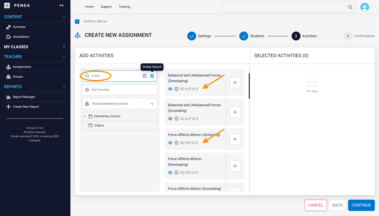 How to Use the Updated Search Feature in the Assignment Wizard – Penda ...